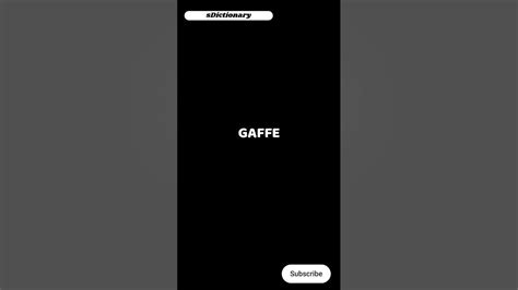 Gaff Meaning Sdictionary Ytshorts Youtube