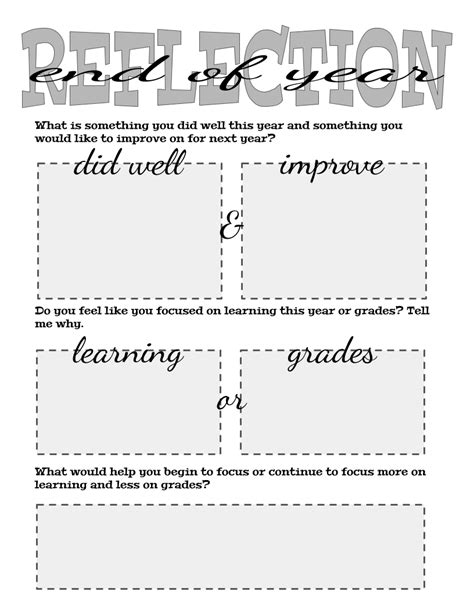 Yearly Reflection Template