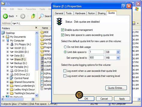 Mcse Configuring Disk Quotas