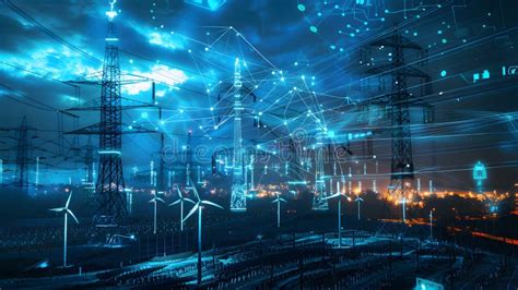 Controlled Sustainable Grids Energy Stock Illustration Illustration Of Robotics Technology