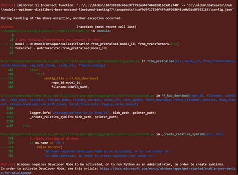 symlink error when importing ortseqclass model via pipeline 🤗optimum