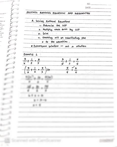 Solution Solving Rational Equalities And Inequalities With