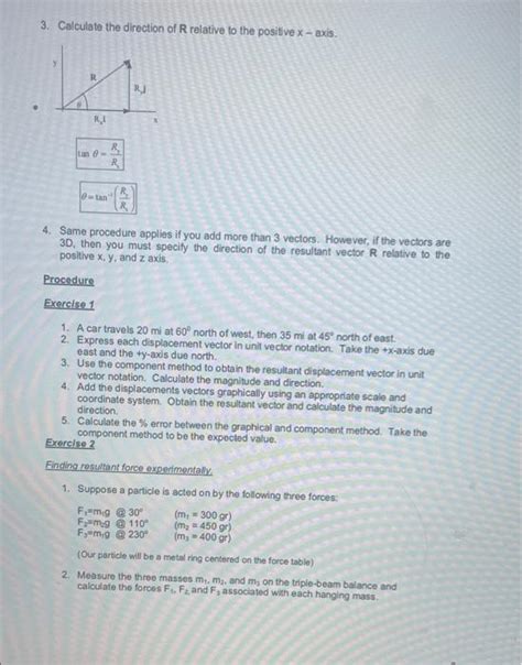 Solved Adding Vectors Graphically And Component Method