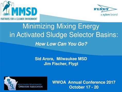 Pdf Minimizing Mixing Energy In Activated Sludge Selector Basins