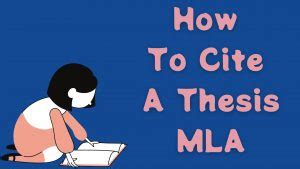 How To Cite A Thesis MLA Helpful Guide For Your Class