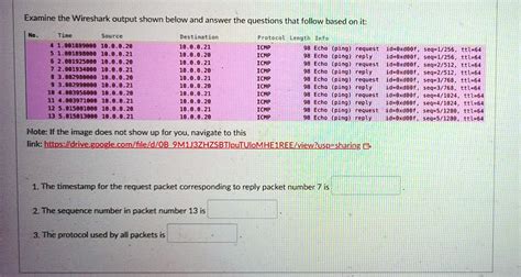 Solved 1 The Timestamp For The Request Packet Corresponding To Reply