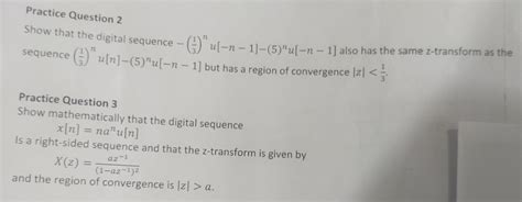Solved Practice Question Show That The Digital Sequence N Chegg