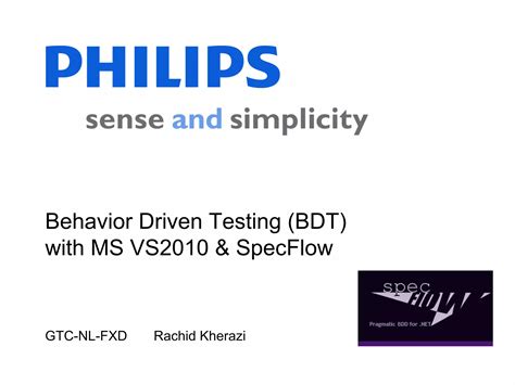 Behavior Driven Development With Specflow Ppt