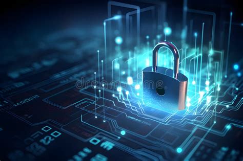 Cybersecurity And Privacy Concept Of Data Protection Generation Ai Stock Illustration