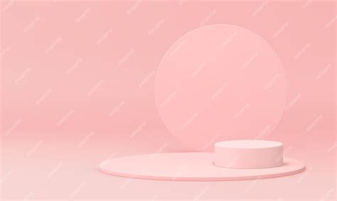 Premium Vector Pink Level Pedestal Cylinder Basic Foundation Wall