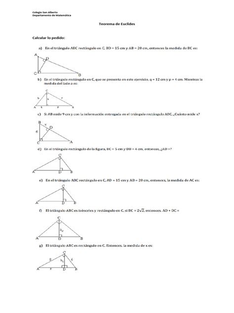 Teorema De Euclides Pdf