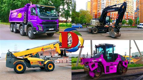 Учим цвета и машинки Служебные машины и строительная техника Youtube