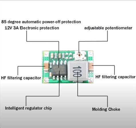 MINI 360 DC BUCK CONVERTER 2A STEP DOWN MODULE 4 75V 23V To 1V 17V 17x11x3 8mm RC AIRPLANE