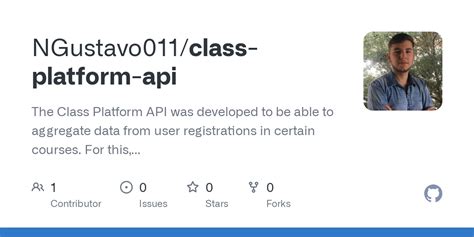 Github Ngustavo011class Platform Api The Class Platform Api Was