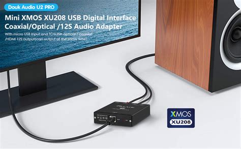 Mini XMOS XU USB Digital Interface Coaxial Optical HDMI S Audio Adapter DSD Bit K