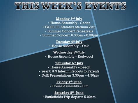 Weekly Bulletin Week Commnecing Monday 3rd July The Corbet School