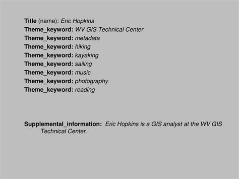 PPT Geospatial Metadata Overview PowerPoint Presentation Free Download ID