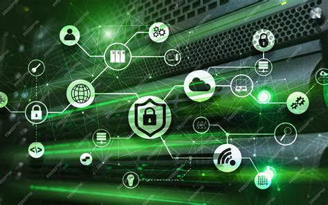 Premium Photo Data Security Concept Icons Closed Padlock Wifi And Cloud On Digital Background