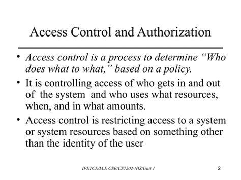 access control matrix ppt