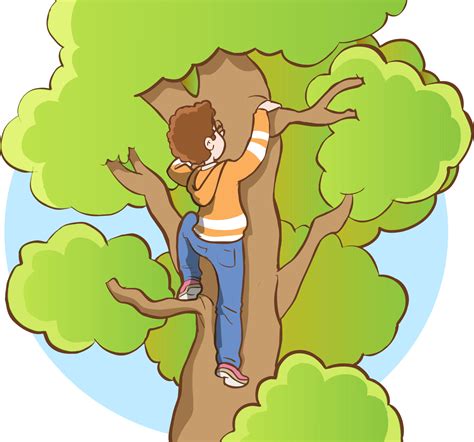 Cat Climbing Tree Clipart