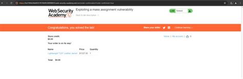 lab successfully solved mass assignment vulnerability gokul b s posted on the topic linkedin