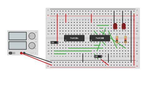 Circuit Design D Latch Using Nand Tinkercad