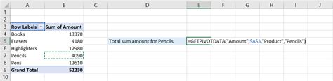 getpivotdata function formula examples how to use in excel wall
