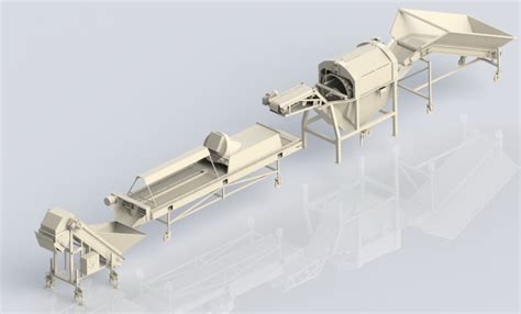 Линия оборудование для мойки полировки шлифовки сушки сухой очистки сортировки переборки