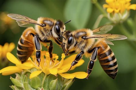 Bees And Honey Wild Life Premium Ai Generated Image