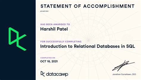 harshil patel on linkedin datacamp