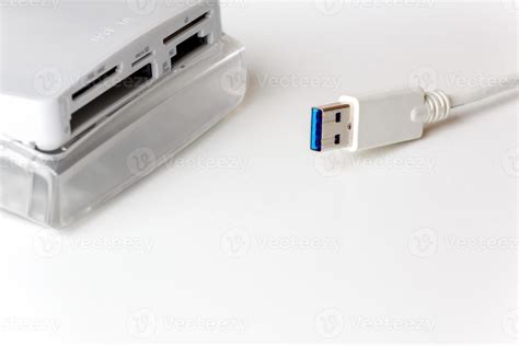 USB Multiple Card Reader And Cable Stock Photo At Vecteezy
