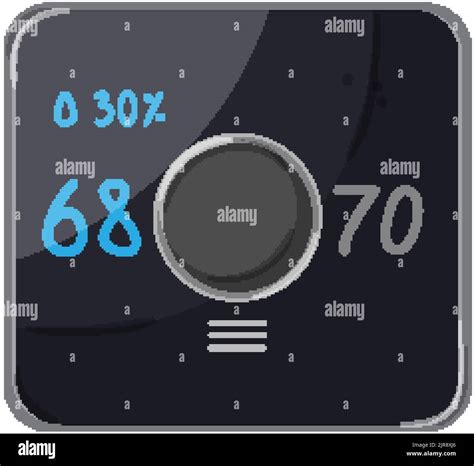 Dial Smart Thermostat Cartoon Vector Illustration Stock Vector Image