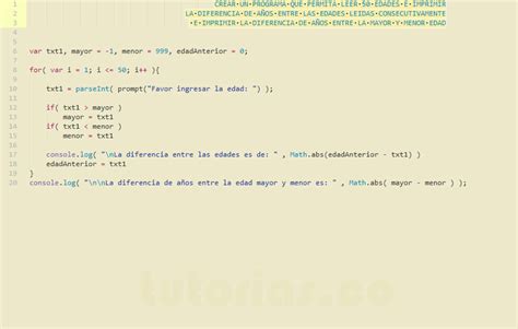 Ciclo For Javascript Diferencia De Edades