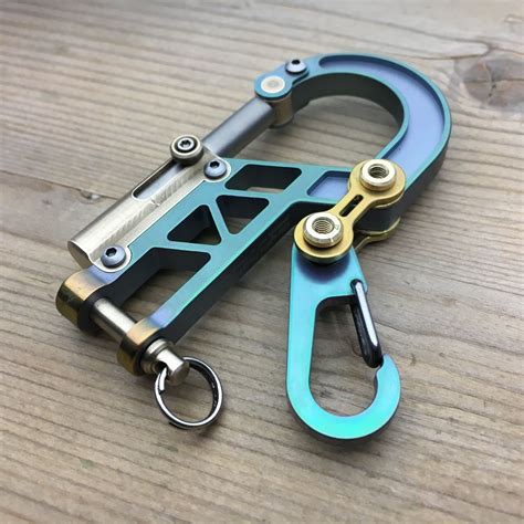 Ready For Everyday Combat Titanium Key Carabiner Keychain Carabiner
