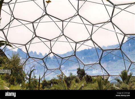 A Close Up View Of A Geodesic Dome Structure With A Hexagonal Pattern