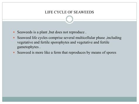Seaweed Introduction Types And Its Biotechnological Applications PPTX