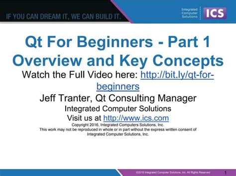 Qt For Beginners Part 1 Overview Key Concepts Youtube 18 Qt Qml And