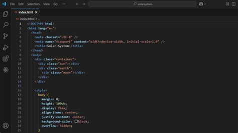 Creative Solar System Using Html And Css Dom 💯💯😌😌😌 Frederick Ikechukwu