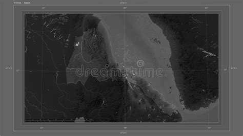 Eritrea Highlighted Composition Grayscale Stock Illustration