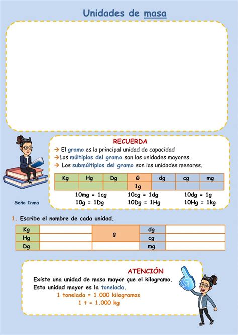 Unidades De Masa Ficha Interactiva Y Descargable Puedes Hacer Los
