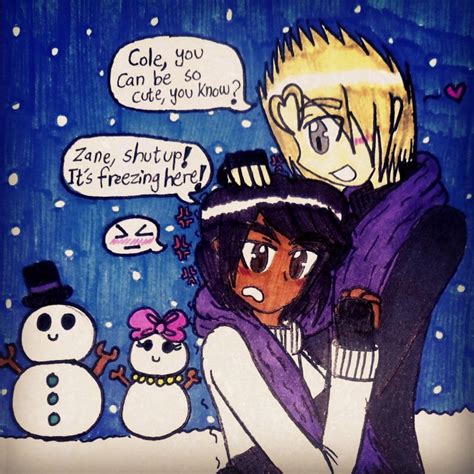 Ninjago Cole Zane In A Snowy Day By Amber Sapphire On Deviantart