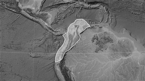 North Andes Tectonic Plate Grayscale Map Stock Illustration Illustration Of Risk Fault