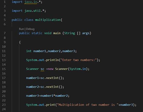 Multiplication Of Two Numbers In Java