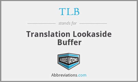 What Does TLB Stand For