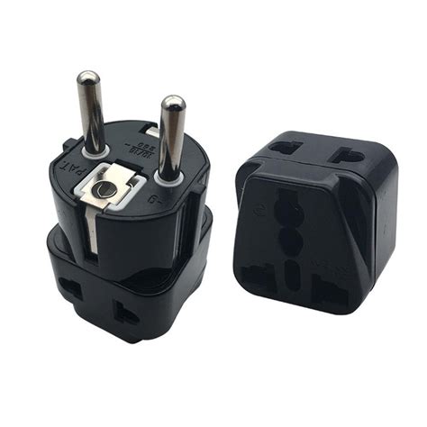 European Plug Travel Adapter Grounded 2 In 1 2200 Grandado