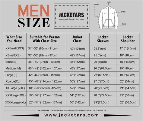 Size Guide Jacketars