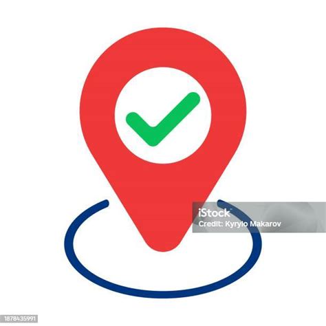확인 표시 선 아이콘이 있는 Gps 레이블입니다 확인 검증 지리적 위치 좌표 위성 지도 방향 비즈니스 및 광고를 위한 벡터 아이콘 길찾기 아이콘에 대한 스톡 벡터 아트 및