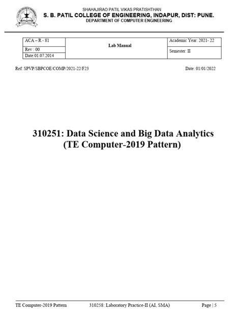 Dsbda Lab Manual Pdf Regression Analysis Apache Hadoop