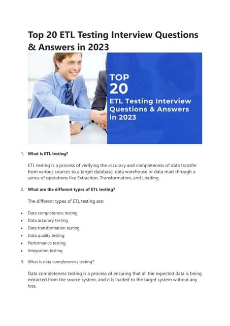 Top 20 Etl Testing Interview Questionspdf