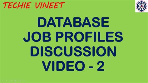 Database Job Profiles Video 2 Databases Data Science Techie Vineet Youtube